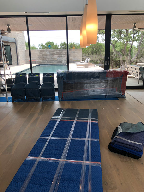 Before and After photos showing our professional Austin packing services