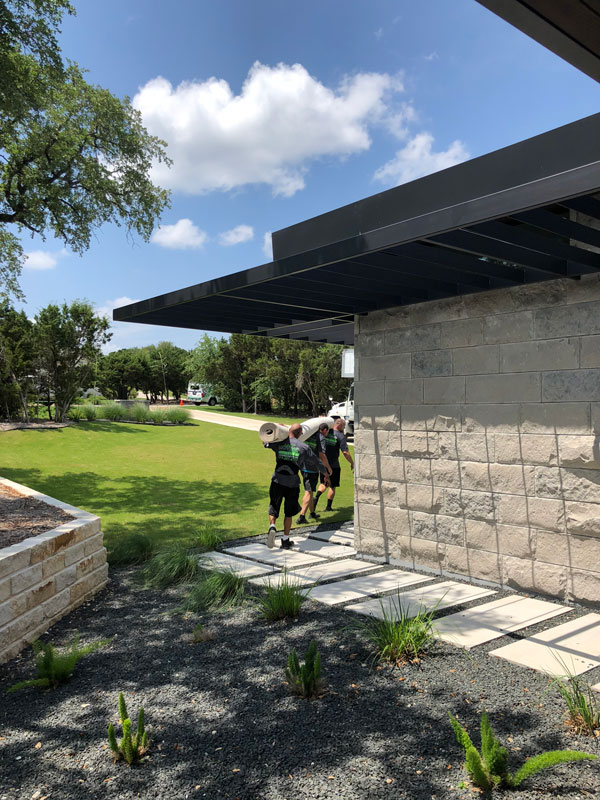 Before and After photos showing our professional Austin packing services