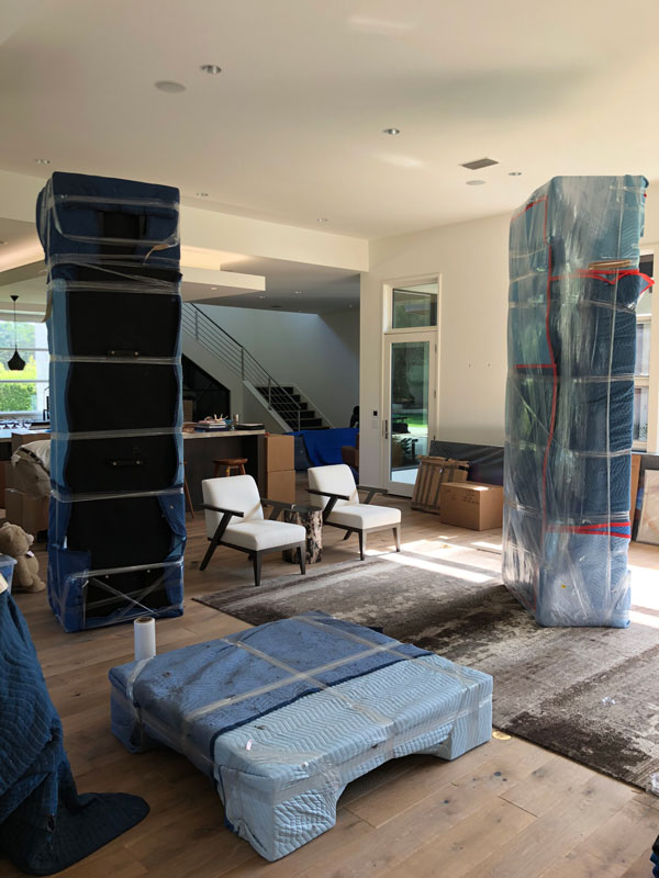 Before and After photos showing our professional Austin packing services