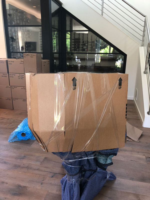 Before and After photos showing our professional Austin packing services