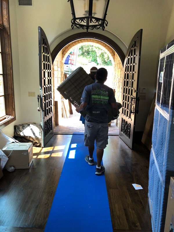 Before and After photos showing our professional Austin packing services