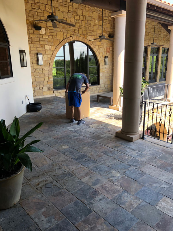 Before and After photos showing our professional Austin packing services